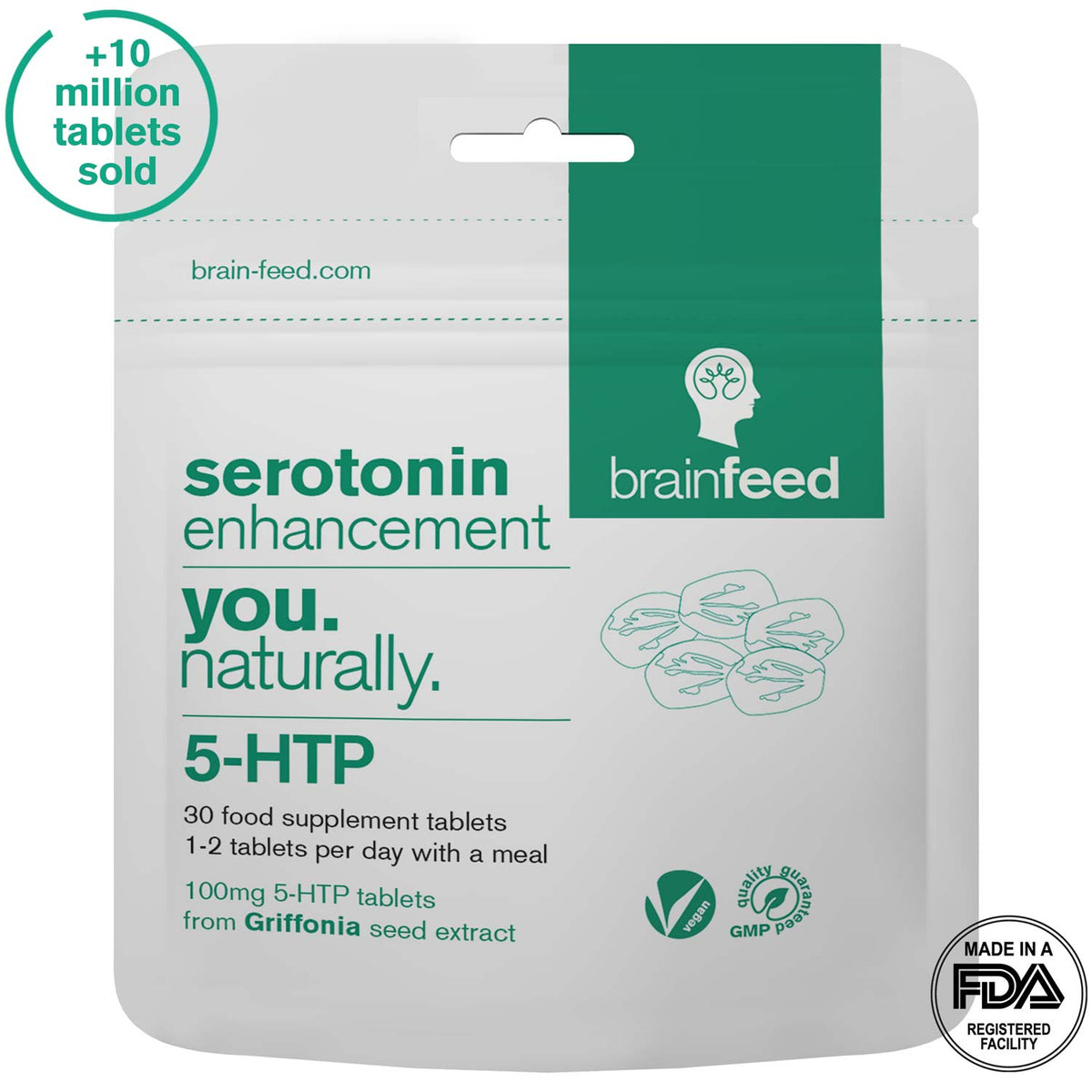 5 htp Serotonin Enhancement. Natural 5htp 100mg tablet |Griffonia seed ...