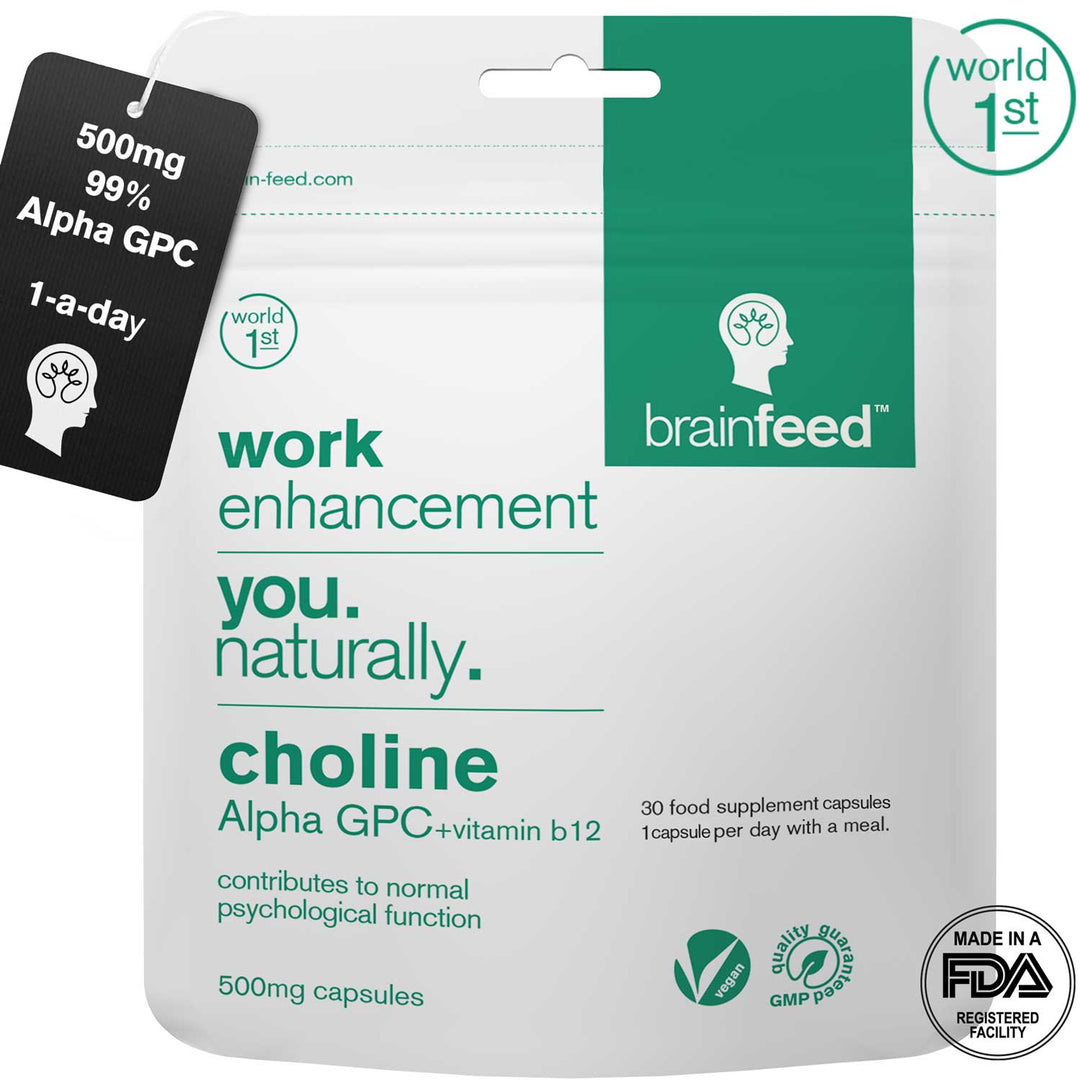 99% 500mg Alpha GPC | Benefits acetylcholine function – brain feed